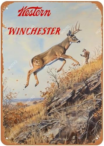 Amazon.com: WIZYXQ Western Winchester Deer Vintage Signs Retro Aluminum ...
