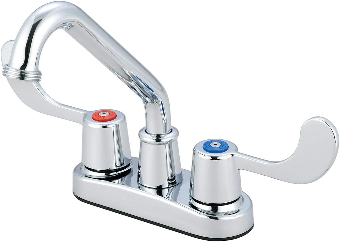 Olympia Two Handle Utility Laundry Faucet, Chrome Finish, B-8190 ...