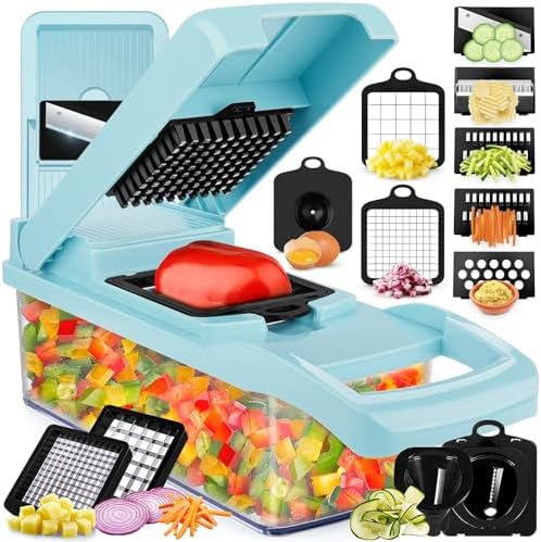 Amazon.com: Vegetable Chopper Pro-Series 19-in-1, Food Chopper with ...