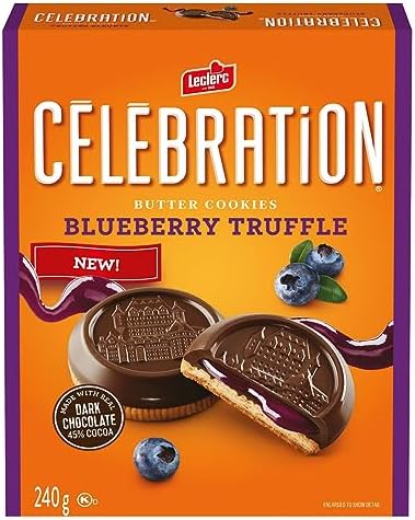 Amazon.com: Leclerc Celebration Blueberry Truffle Cookies, 240g/8.5 oz ...