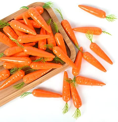 Amazon.com: HUIANER Mini Artificial Carrot 40pcs Lifelike Fake Carrot ...