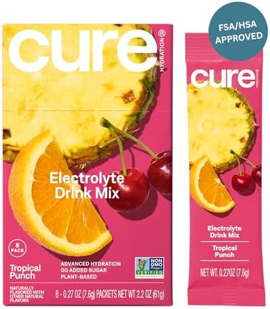 Amazon.com: Cure Hydration | Plant-Based Electrolyte Drink Mix | No ...