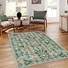 Amazon.com: Lahome Insect Botanical Washable Rugs 5x7 Green Area Rugs ...