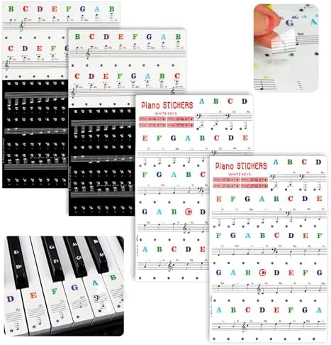 Amazon.com: 1 Pcs Removable Piano Keyboard Stickers for 88/61/54/49 ...
