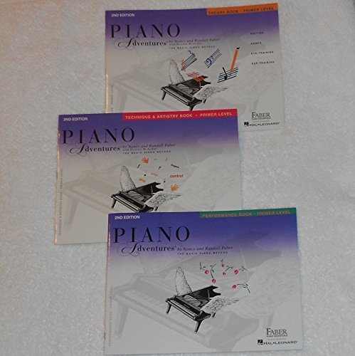 Piano Adventures Primer Level Set of 3: Performance Book, Theory Book ...