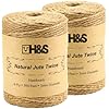 H&S Natural Jute Twine String – 2 Reels x 3mm Thick Strong Natural ...