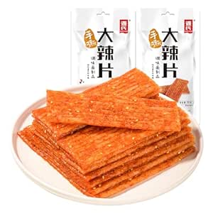 Amazon.com : Yuan Shi Latiao, spicy gluten strips, Genji Food Spicy Strips, Chinese specialty ...