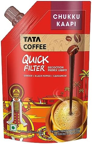 Tata Coffee Quick Filter Decoction Premix Liquid, Chukku Kaapi, 200ml ...