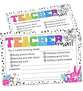 Amazon.com : Disco Theme Teacher Mail Incentive Cards Note to Parents ...