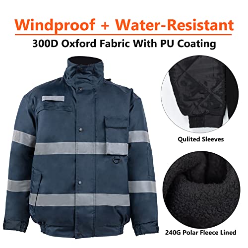 Snapklik.com : VENDACE Safety Jacket Hi Vis Reflective Winter Jackets ...