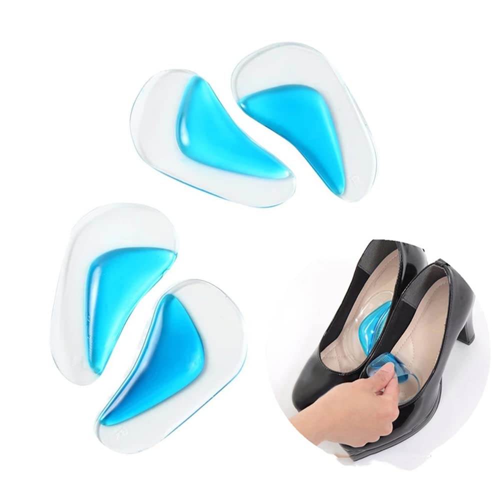 MaoNativey 2 Pairs Gel Arch Support Insoles, Gel Arch Pads Feet Gel ...
