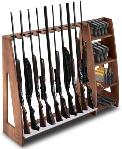 Amazon.com: EnigmaSoul Indoor Gun Racks, Rifle Rack Floor Stand, Heavy ...