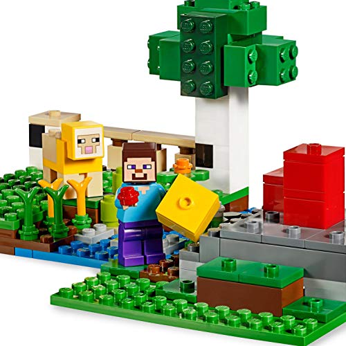 LEGO 21153 Minecraft Wool Farm Adventures Sheep Figures and Steve ...