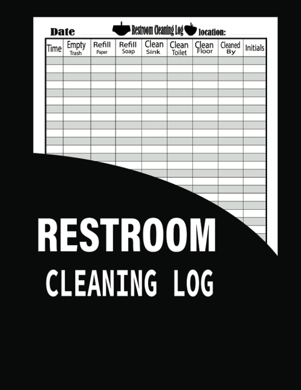 Restroom Cleaning Log Restroom Cleaning Log Book Bathroom Checklist For ...