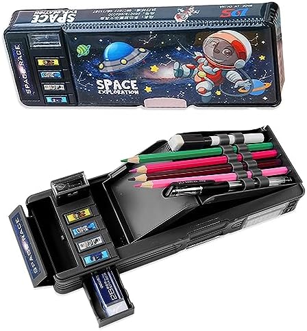 Azonee Pop Up Astronaut Pencil Case for Kids, Multifunction Stationery ...