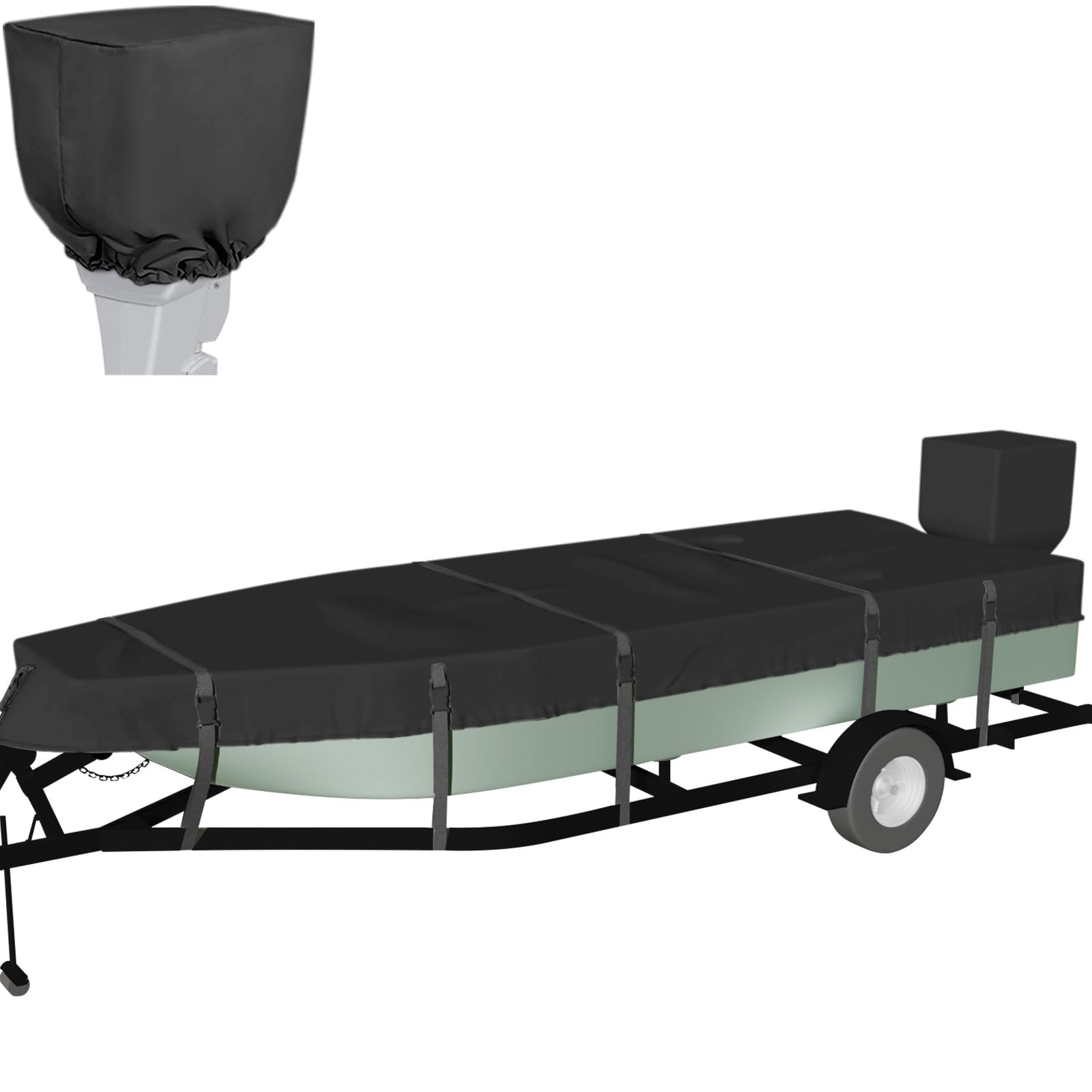 Snapklik.com : Nukugula Heavy Duty Ture 900D Polyester Jon Boat Cover ...