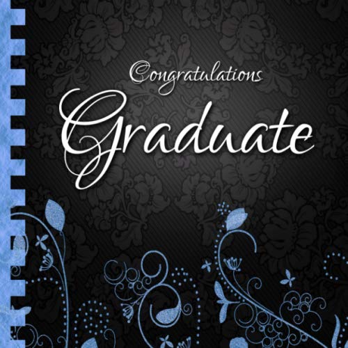Congratulations Graduate: Graduation Party Guest Book I Elegant Black ...