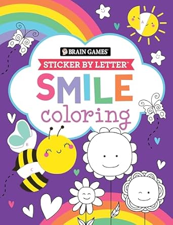 Amazon.com: Brain Games - Sticker by Letter - Coloring: Smile ...