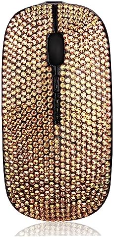 Amazon.com: blingbybri Bling Pink Rhinestone Wireless Mouse, 700mAh ...
