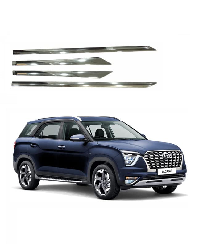 SKT Full Chrome Stylist ABS Premium Car Side Beading/Car Side Garnish ...