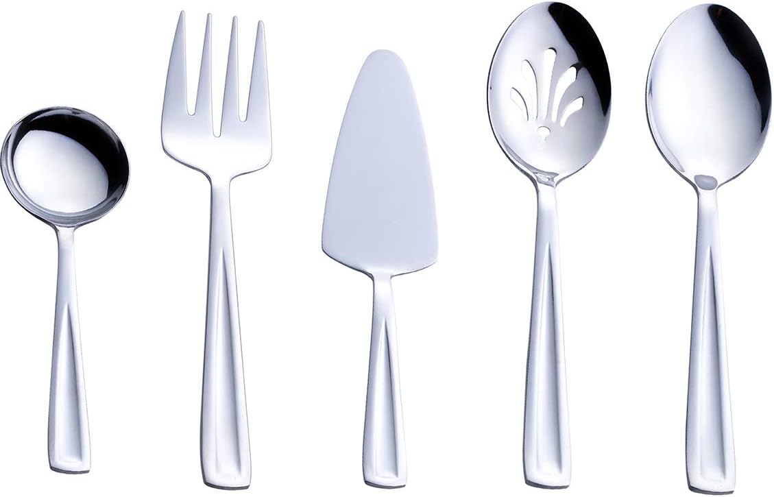 Amazon.com | Serving Utensils, XEVOM 6-Piece Stainless Steel Serving ...