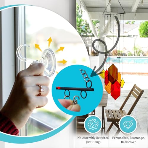 Snapklik.com : Stained Glass Window Hanging Sun Catchers Wall Hanging ...