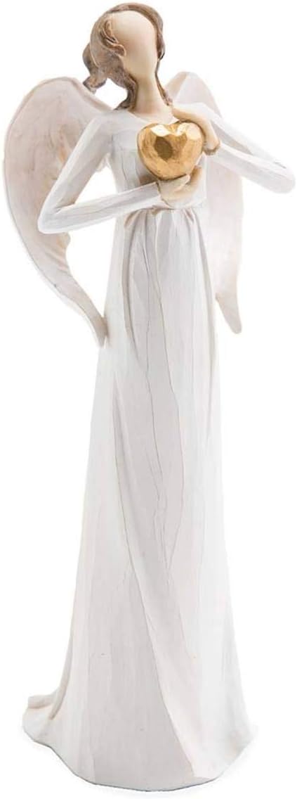 Amazon.com: Wind & Weather Angel with Heart Indoor/Outdoor Sculpture ...