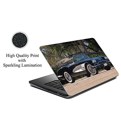 ezyprnt Vintage Convertible Black Car (14 to 14. 9 inch) Sparkle Laptop ...