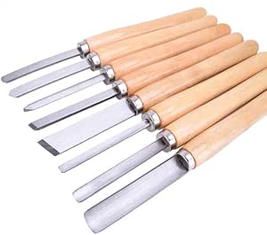 BomDog Lathe Chisel Set, Wood Turning Bowl Gouge Set with High Speed ...