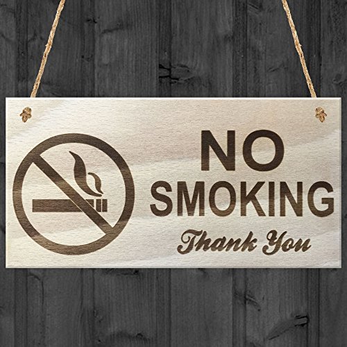 Buy Monsety Rustic Quote Plaque Hanging Signs for Home Decor No Smoking ...