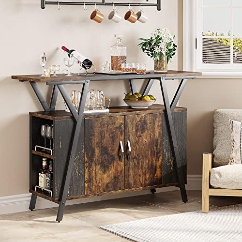 Amazon.com - IRONCK Sideboard Buffet Cabinet with LED Light & Charging ...