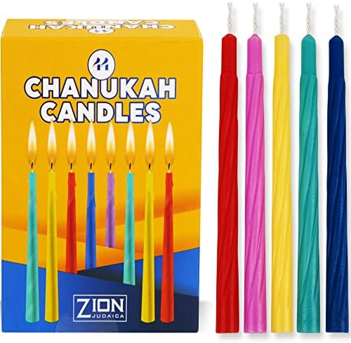 Amazon.com: Hanukkah Candles for Menorah Box of 44 Assorted Colorful ...