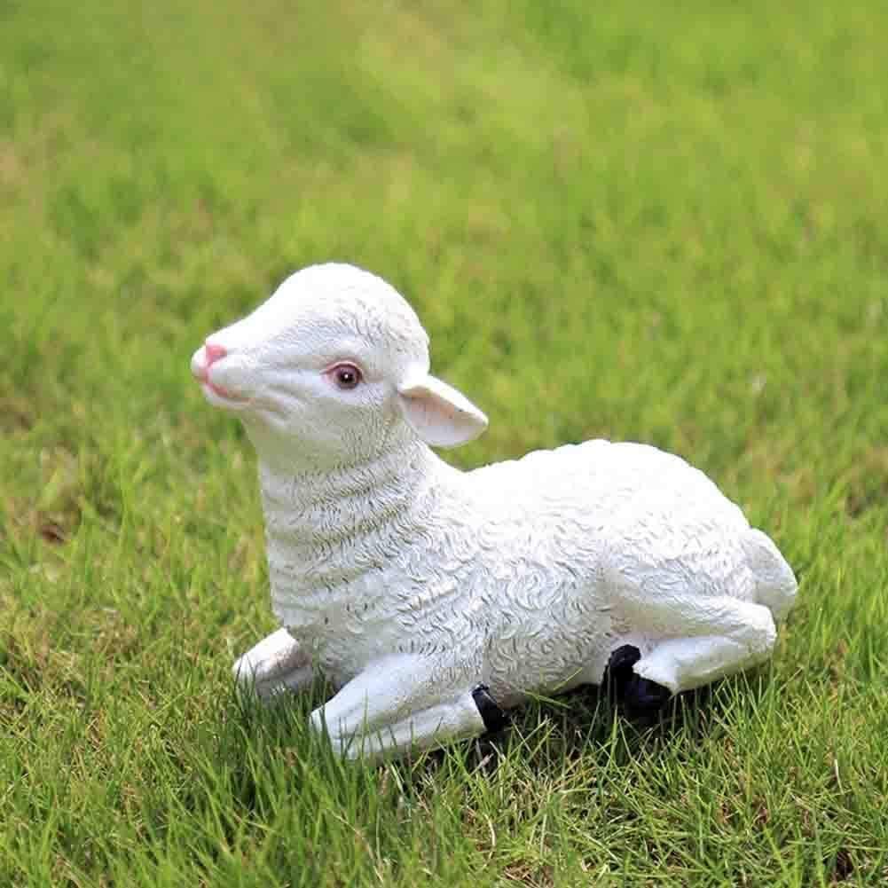 Amazon.com: Outdoor Lamb Statue,Garden Farm Baby Sheep Sculpture ...