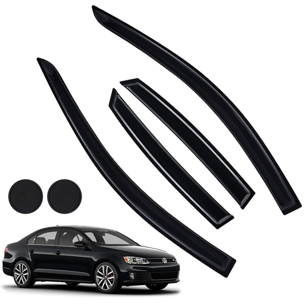 Rain Guards for Volkswagen (VW) Jetta 2019-2023, Tape-on Side Window ...