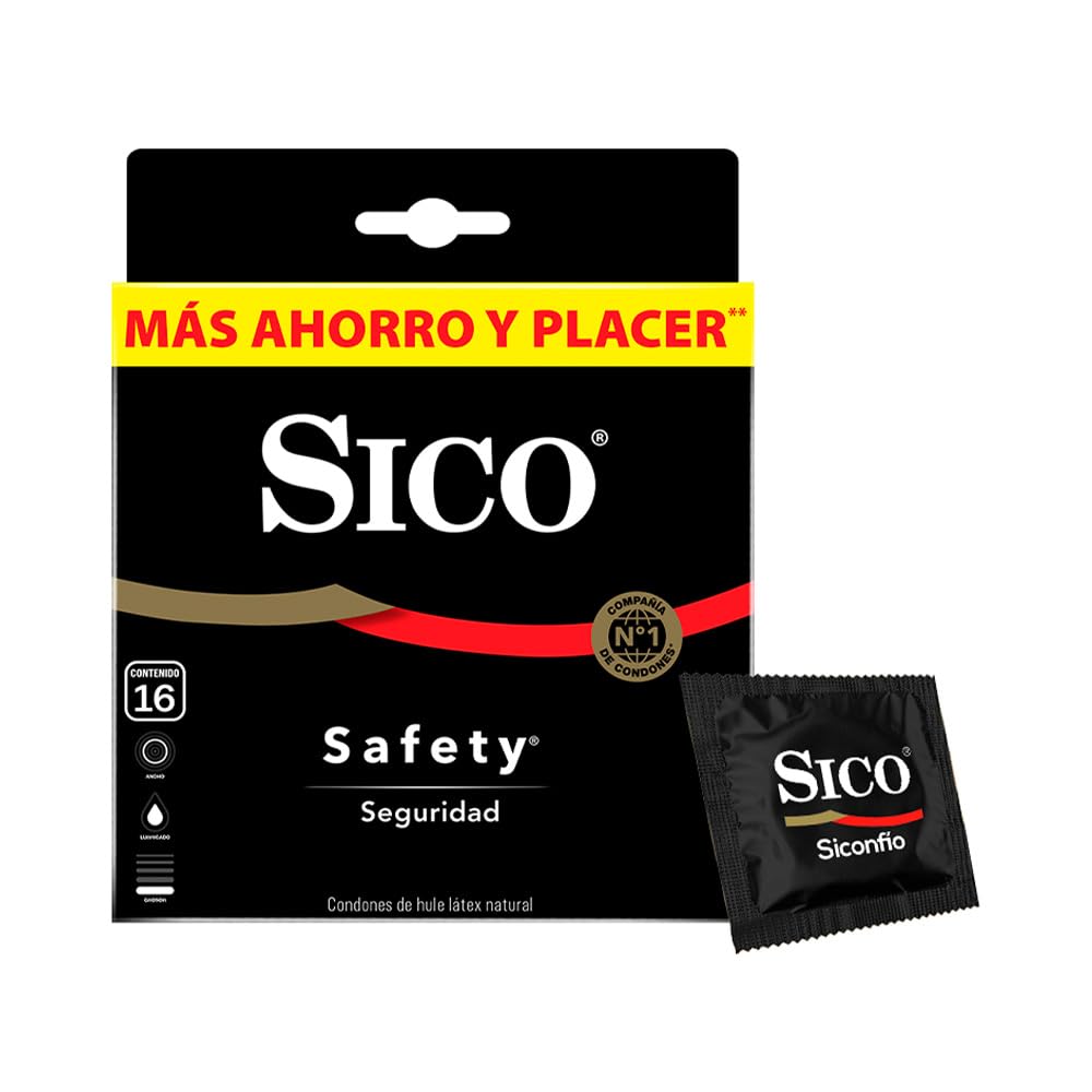 Sico Safety, condones de hule látex natural, cartera con 16 piezas : Amazon.com.mx: Salud y ...