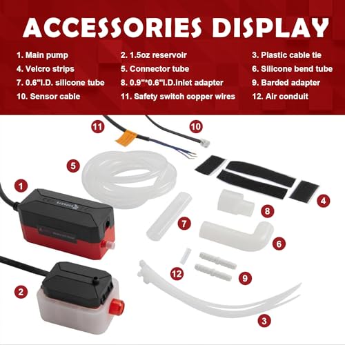 Snapklik.com : Mini-Split Condensate Pump Max Flow 9.6 GPH