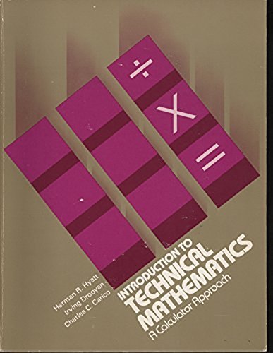 Amazon | Introduction to Technical Mathematics: A Calculator Approach ...