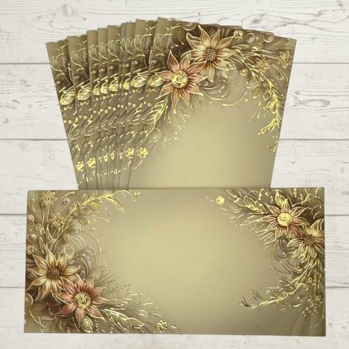 Pack of 20, Golden Petal Charm Design Fancy Shagun Envelopes for ...