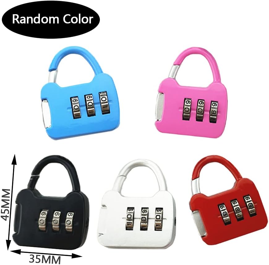 5 Pcs Multi-Colored Combination Padlock Luggage Lock Weatherproof ...