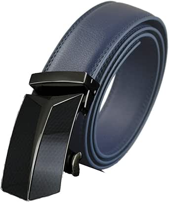 Amazon | [FleurUneffe] 帯カット可能 サイズ調整自由 穴無し オートロック ベルト メンズ 本革 おしゃれ カジュアル 紳士 ビジネス ゴルフ 白 ホワイト 赤 レッド ...