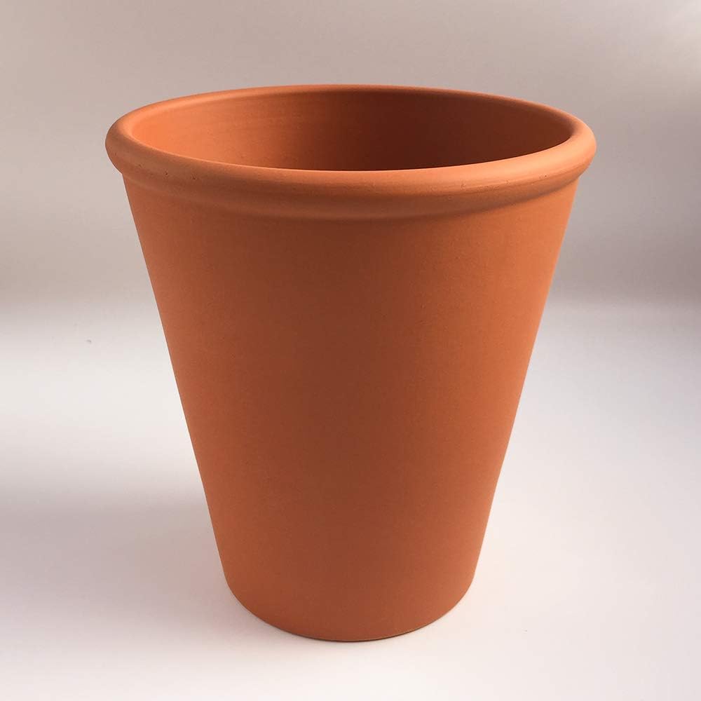 Weston Mill Pottery [ROS18] Terracotta Long Tom Plant Pot 18cm W x 20cm ...