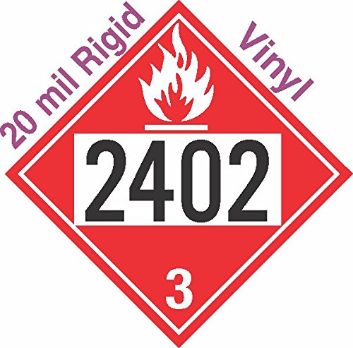 GC Labels-R309c2402, Flammable Class 3 UN2402 20mil Rigid Vinyl DOT ...