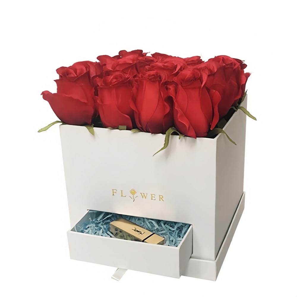 Amazon.com: BBJ WRAPS Flower Arrangement Box Empty with Drawer Square ...