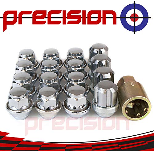 Buy Precision 12 x Chrome Wheel Nuts and 4 x Locking Nuts for Genuine ...