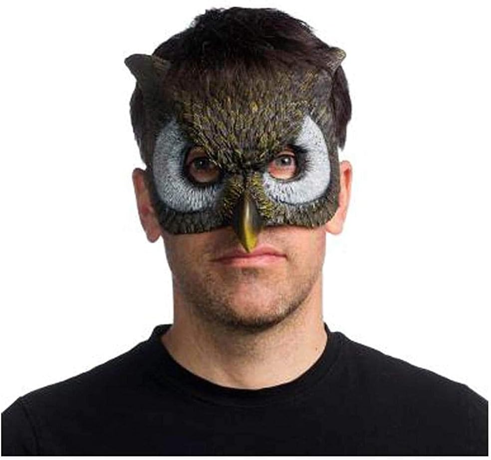 Amazon.com: Super Soft Form Fitting Latex Owl Mask Gray : Clothing ...