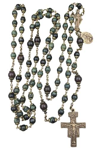 Amazon.com: 7 Joys of Mary Franciscan Crown Rosary - 7 Decade Vintage ...