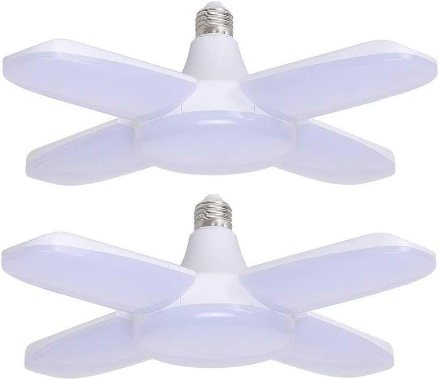 CESAILT LED Garage Lights Bulb 2 Pack, 60W Garage Lights Ceiling ...