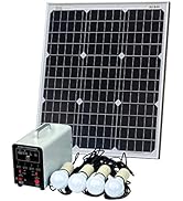 25W Off-Grid Solar Lighting System with 4 x 5W LED Lights, Solar Panel ...