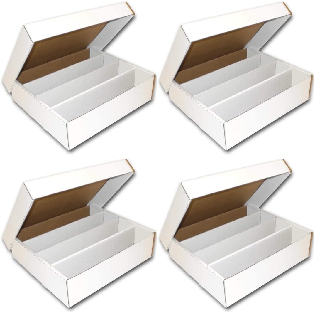Amazon.com: (4) SUPER Shoe 3-Row Storage Box (3000 Ct.) - Corrugated ...