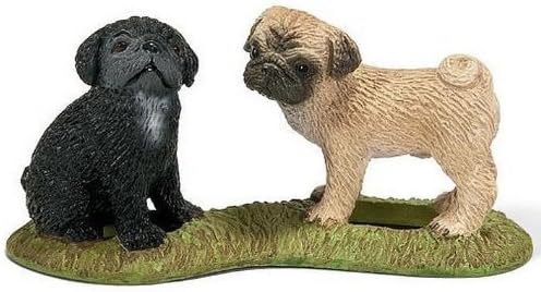 Amazon.co.jp: Schleich Pug Puppies Toy Figure : Toys & Games
